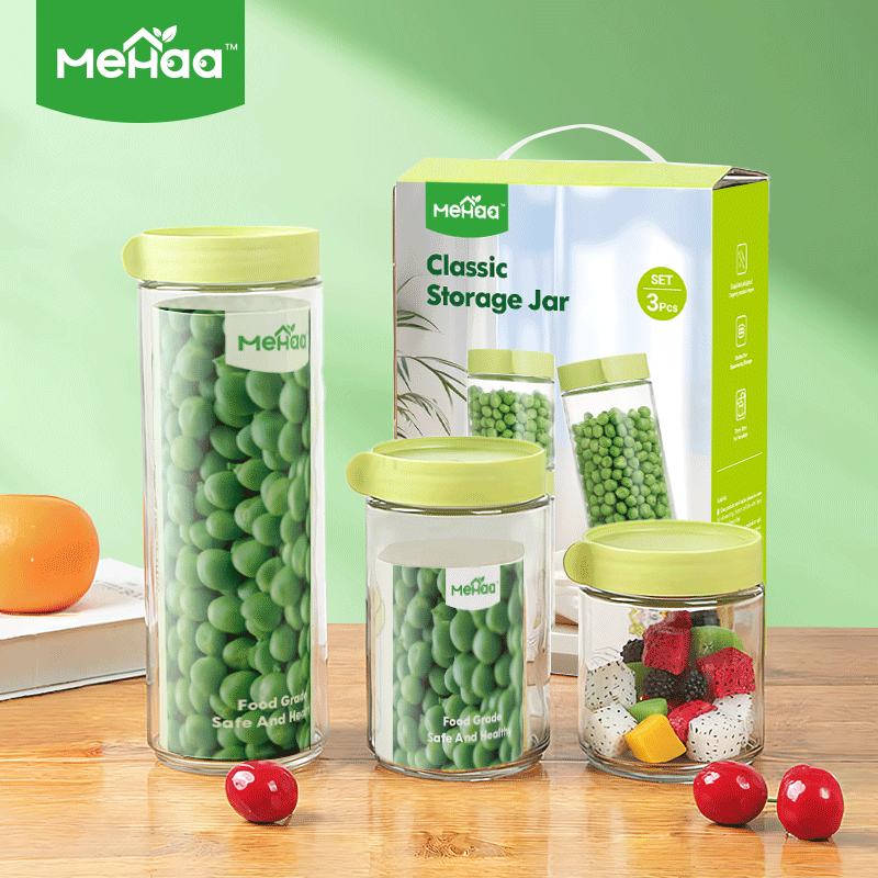 Jual [BEST SELLER] Mehaa Set Toples Kaca Classic Storage Jar – Kedap ...