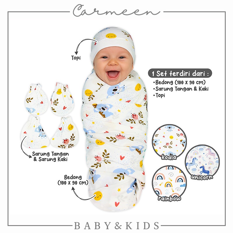 Jual Kiddy Bedong Bayi / Selimut Tidur / Baby Instant Swaddle and with ...
