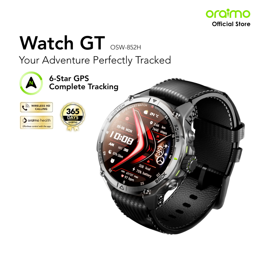 Jual oraimo Smart Watch GT OSW-852H Jam Tangan Pintar Smartwatch 6 Star ...