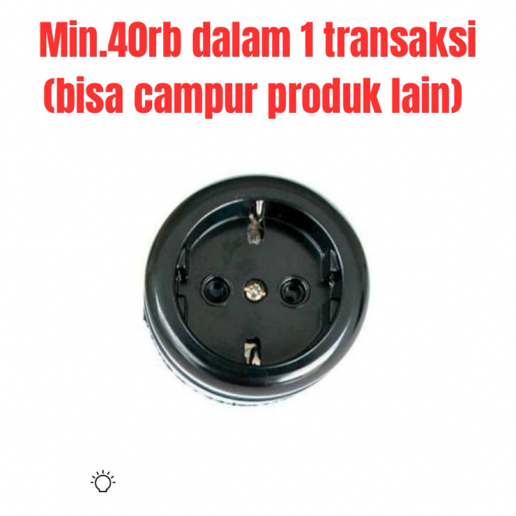Jual BROCO STOP KONTAK ARDE OB BULAT HITAM 6130 TEMPEL SOCKET OUTBOW ...