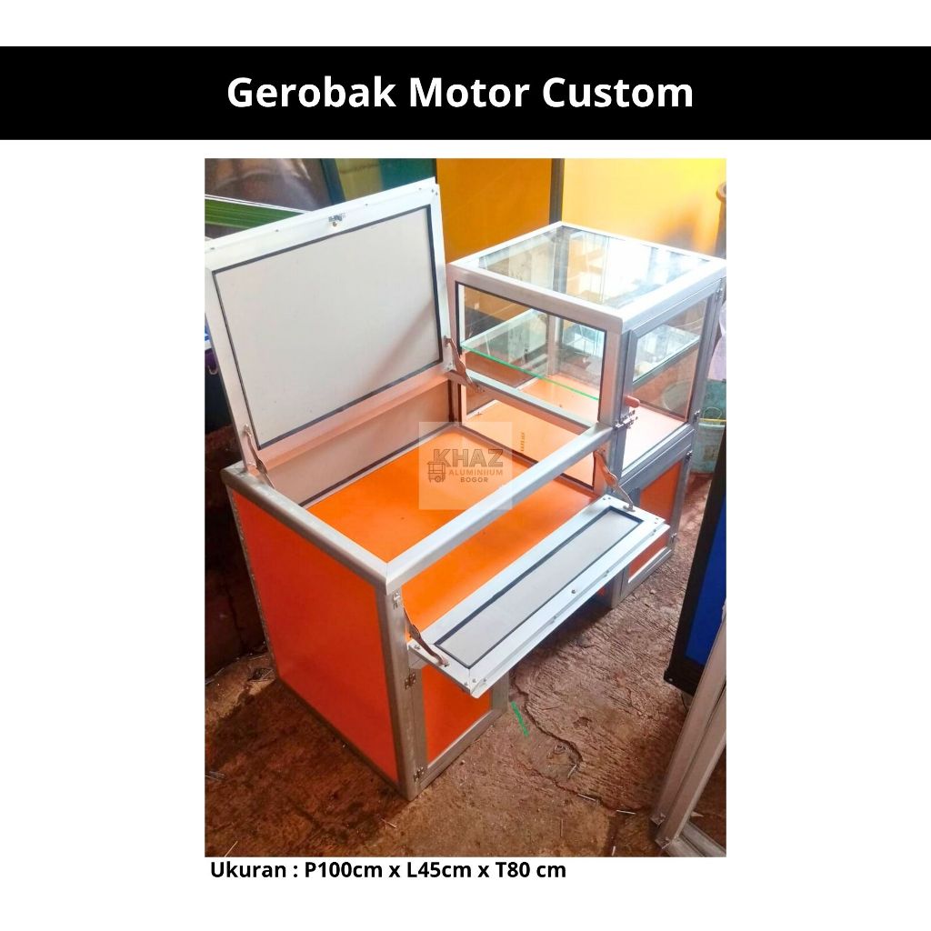 Jual Etalase Gerobak Motor Costum / Gerobak Keliling Motor / Rombong ...
