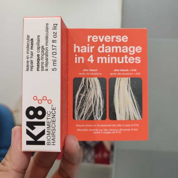 Jual (NEW) K18 Leave in Molecular Repair Hair Mask 5ml | Shopee Indonesia