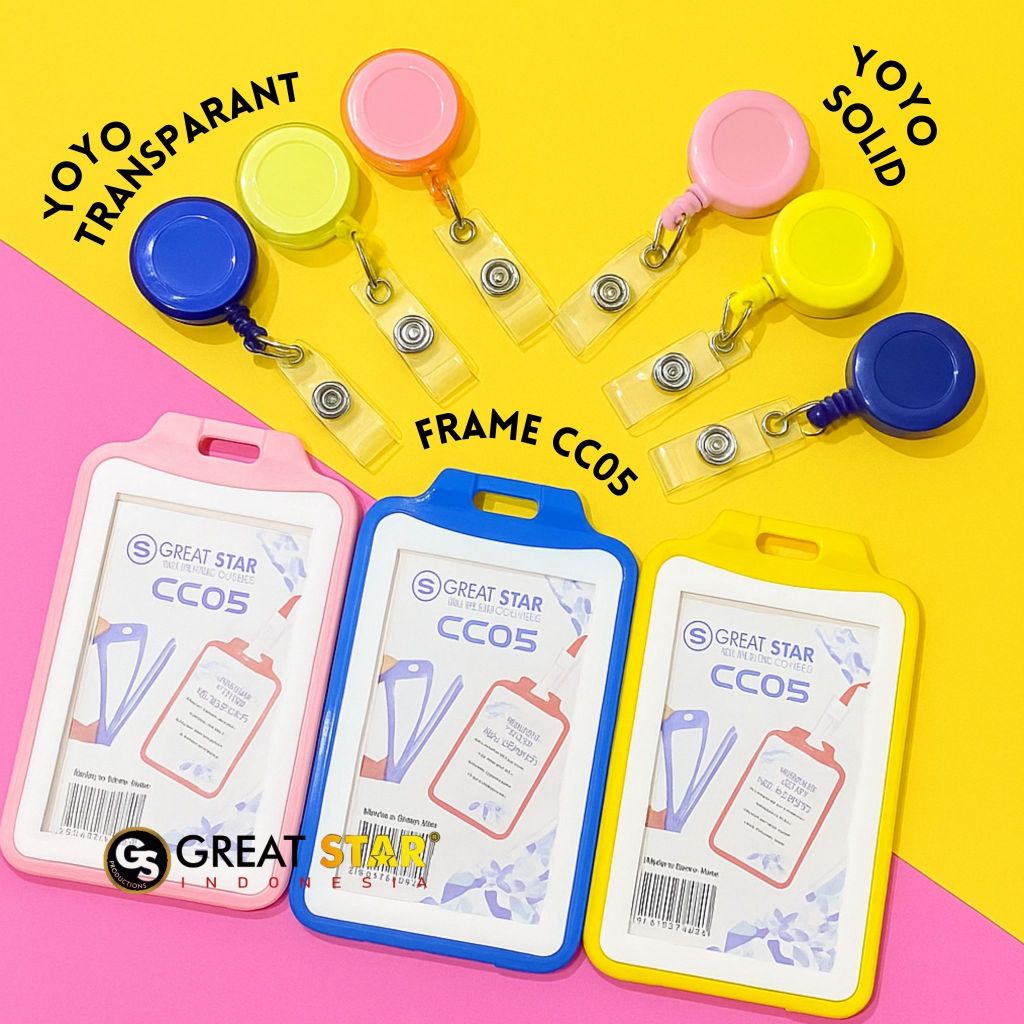 Jual Frame Id Card CCO5 GREAT STAR + YOYO SOLID I YOYO TRANSPARANT ...