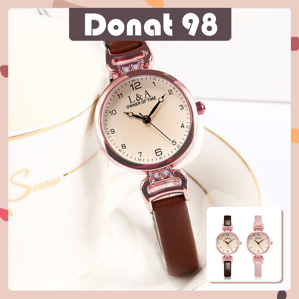 Jual Jam Tangan Analog Wanita Gaya Retro Tali Kulit Pu Jam Tangan Cewek ...