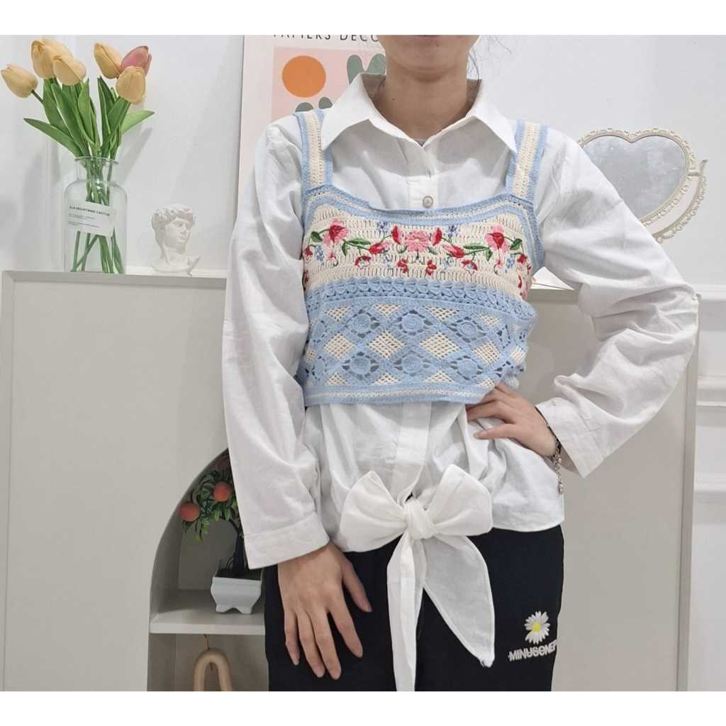 Jual Vest pastel biru , toska, ungu , kuning [ Sweets ] | Shopee Indonesia