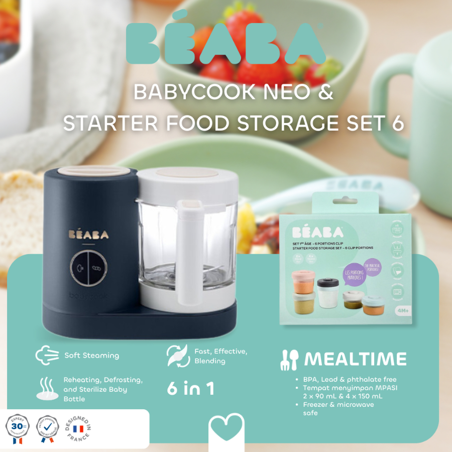 Jual [Bundle Gratis Starter Food Storage Set 6] Beaba Babycook Neo Solo ...