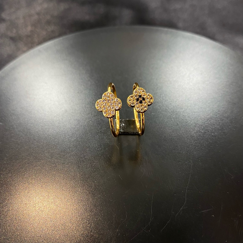 Jual [ CO 1 gratis 1 ] cincin bunga Clover ring | Shopee Indonesia