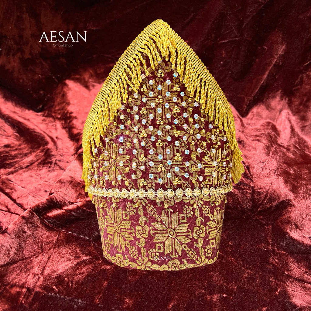 Jual Aesan - Sortopi Payet Full Mata Berlian dan Manik Pengantin Batak ...