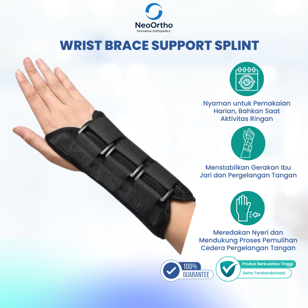 Jual NeoOrtho - Wrist Splint Hand Brace Support Carpal Tunnel Syndrome ...