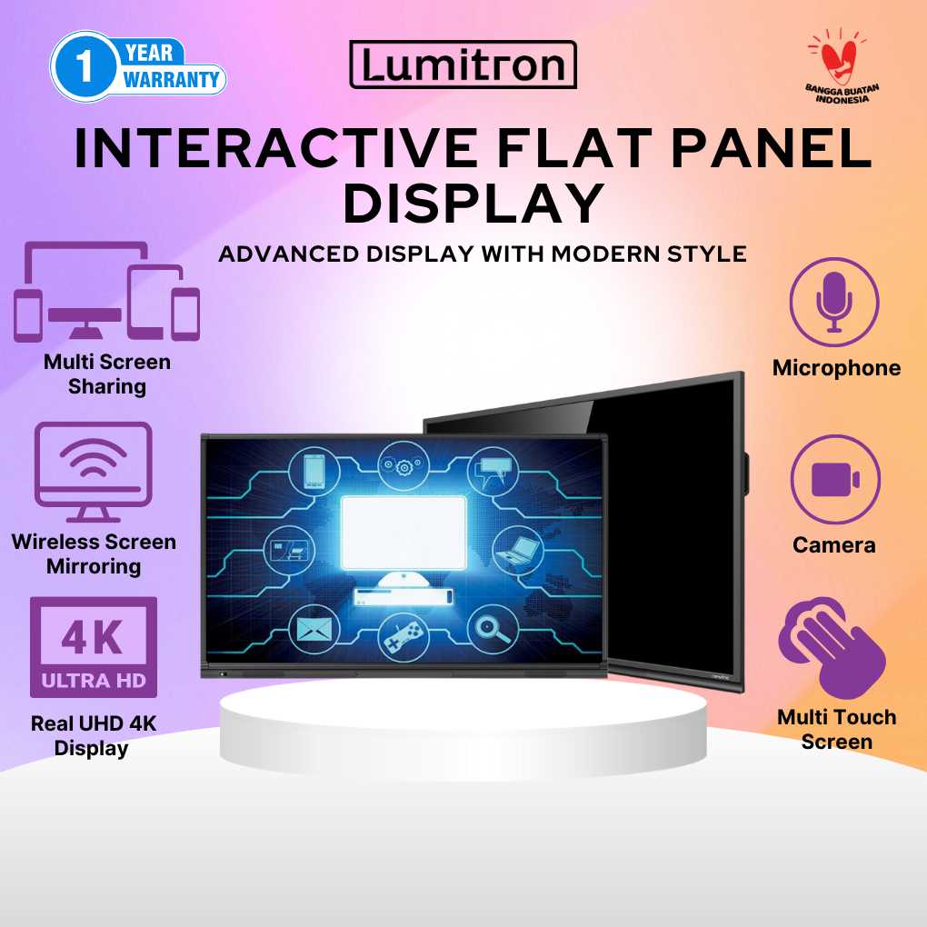 Jual Interactive flat Panel Display 65 Inch Lumitron |interactive board ...