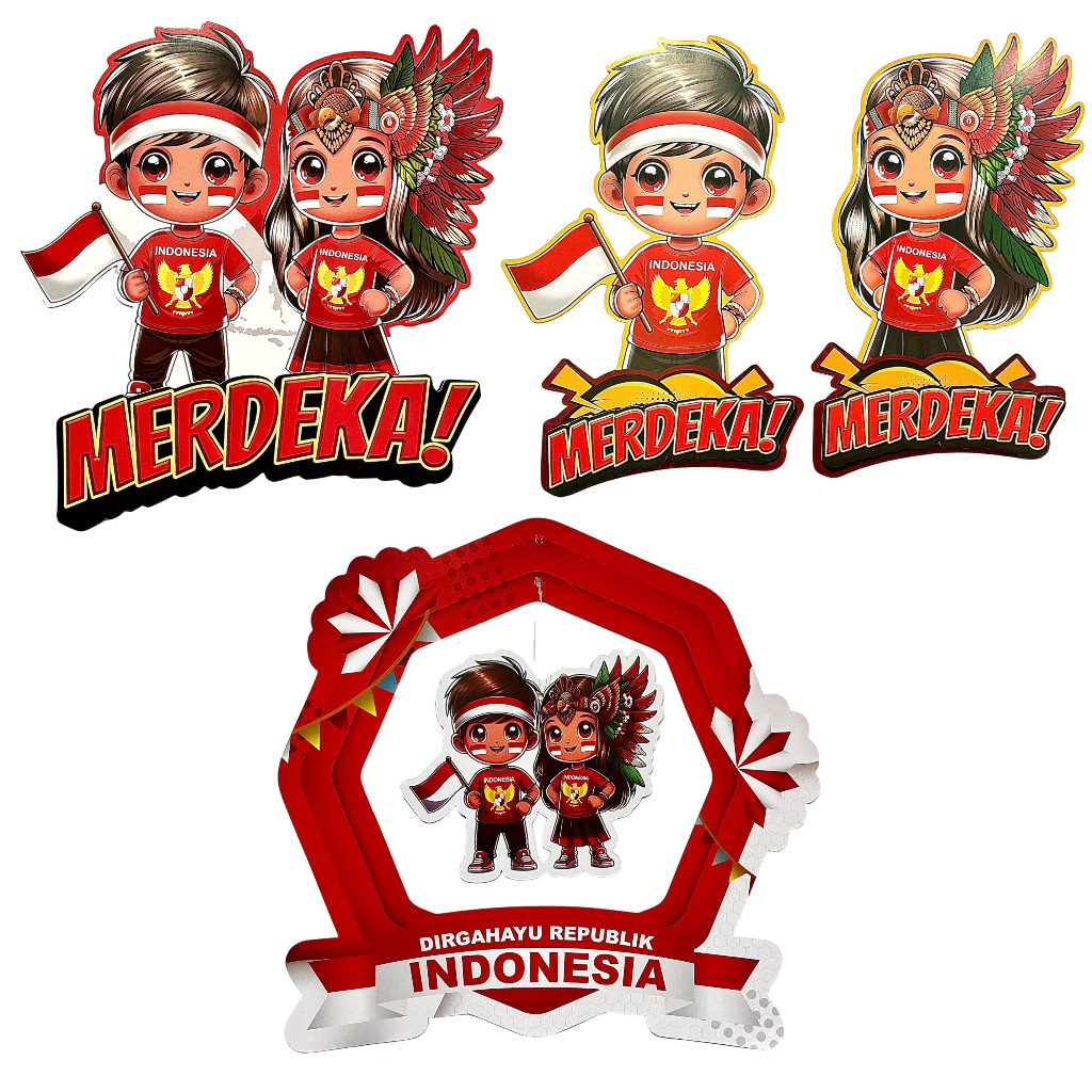 Jual Sticker Sepasang Dekorasi Dirgahayu RI / Sticker Sepasang ...