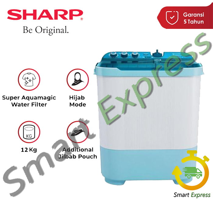 Jual MESIN CUCI SHARP ES-T1270SJ / EST1270SJ / ES-T 1270 SJ - (11 KG ...
