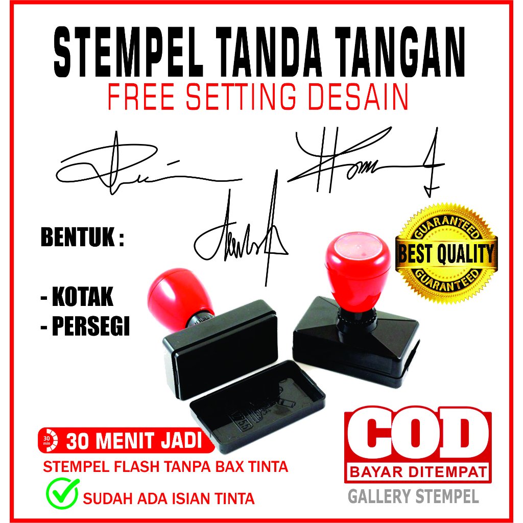 Jual STEMPEL TANDA TANGAN / STEMPEL PARAF / STEMPEL TTD / STEMPEL ...
