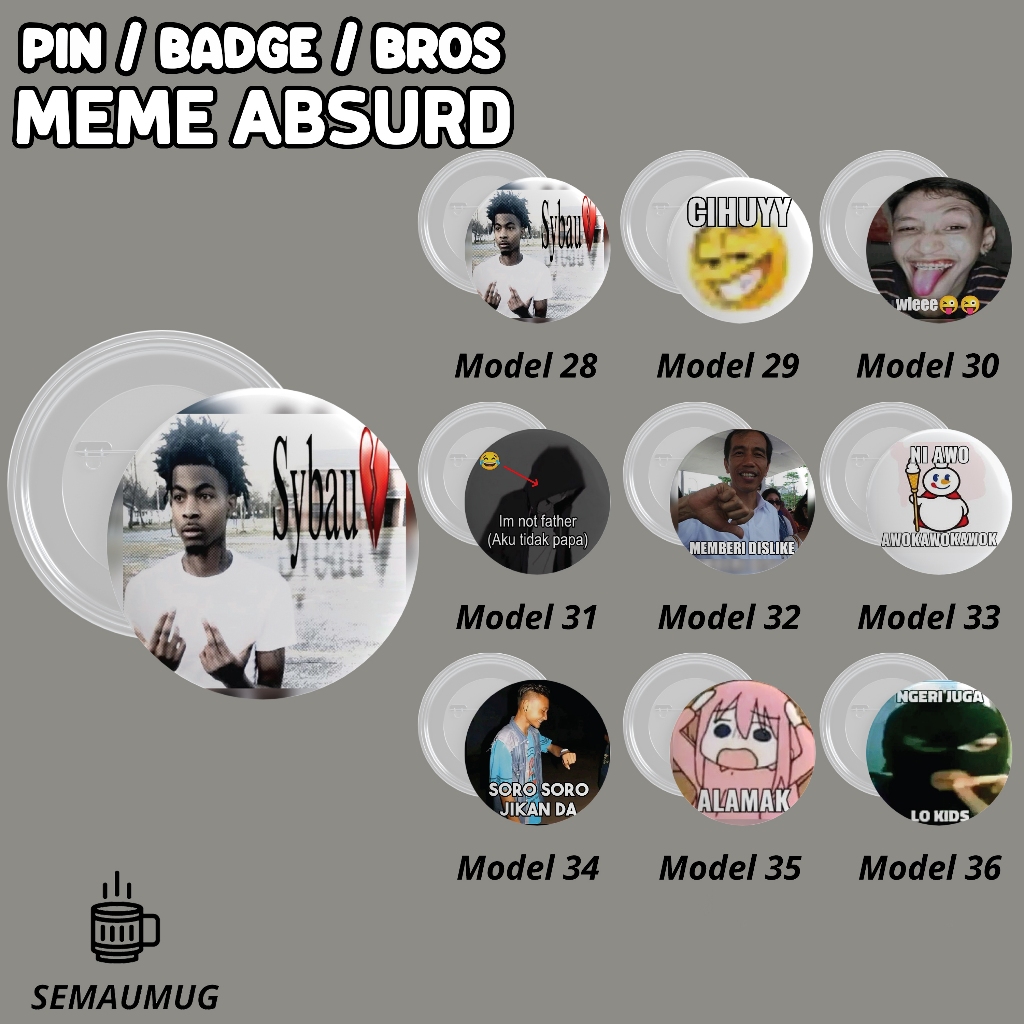 Jual PIN MEME INTERNET ABSURD KADO BROS BADGE BULAT MEME LUCU PRINT ...
