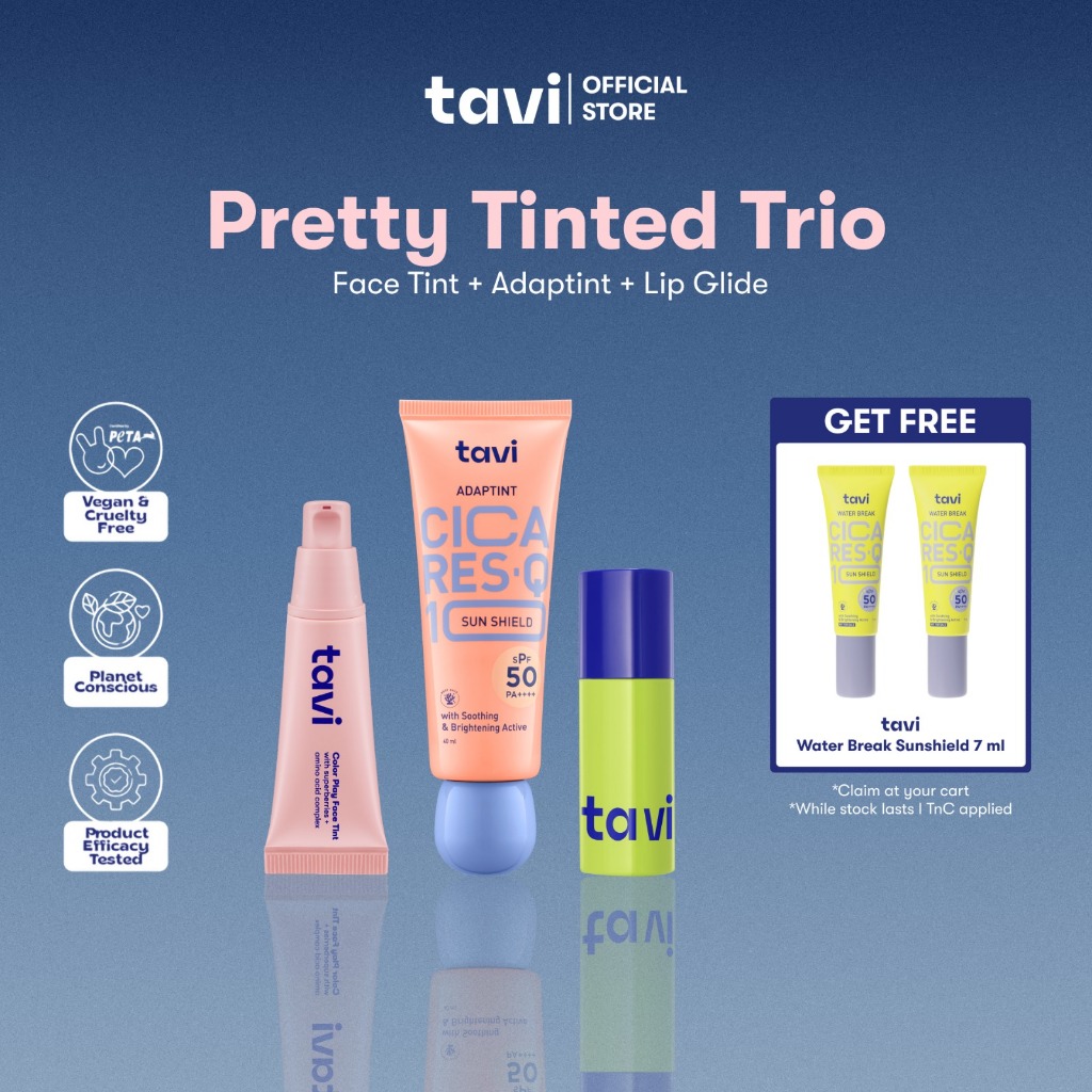 Jual [BUY 3 GET 5] TAVI Pretty Tinted Trio | TAVI CICA RES-Q10 AdapTint ...
