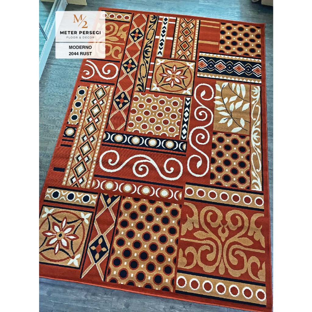 Jual Karpet Moderno 210 x 310 cm 2044 Rust | Shopee Indonesia