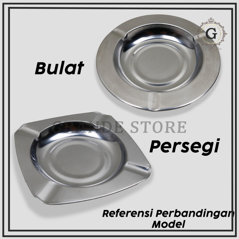 Jual ASBAK ROKOK STAINLESS STEEL/MANGKOK TEMPAT ABU ROKOK MURAH ANTI ...