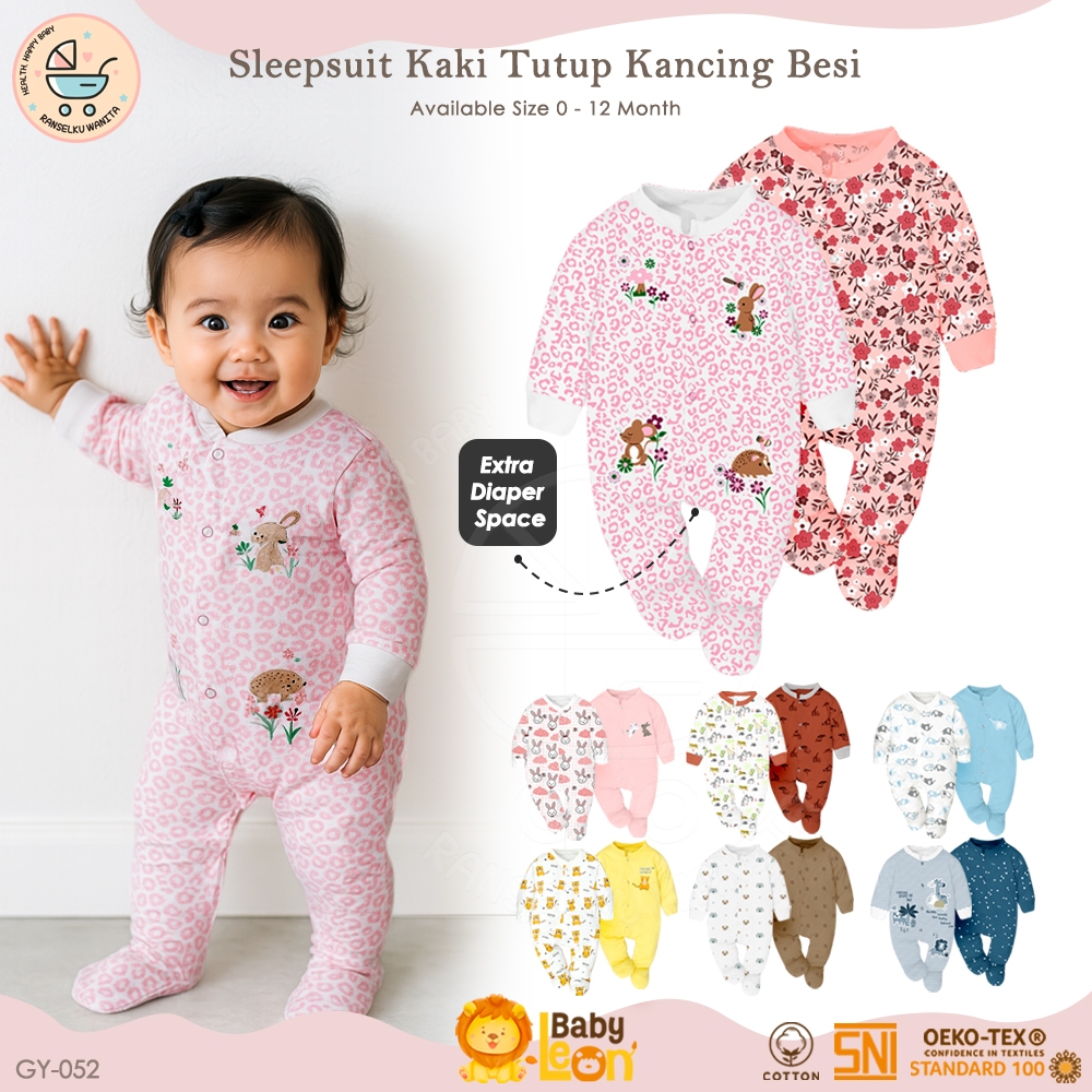 Jual Sleepsuit Bayi BABY LEON Jumper Bayi Kaki Tutup Sleepsuit Bayi ...