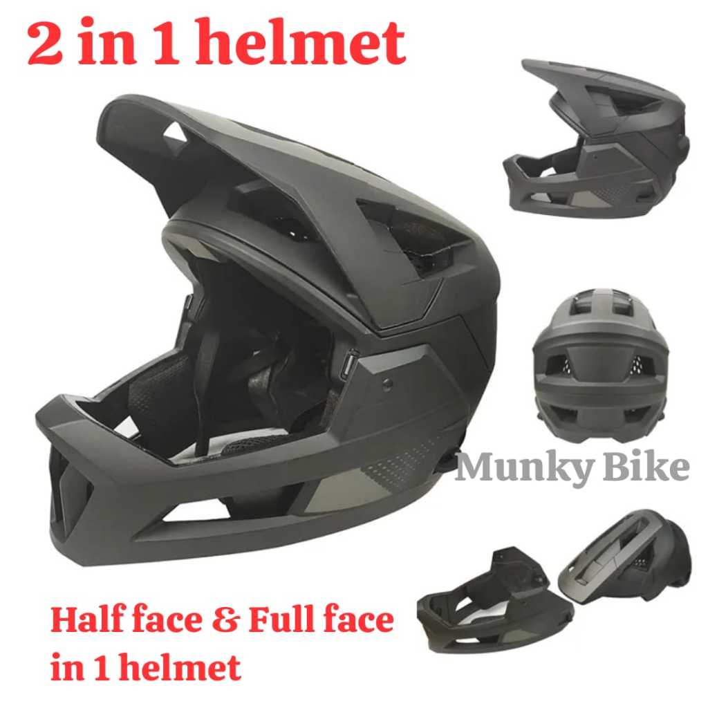 Jual Helm Sepeda Fullface Halface Modullar 2 in 1 Helmet Full Half Face ...