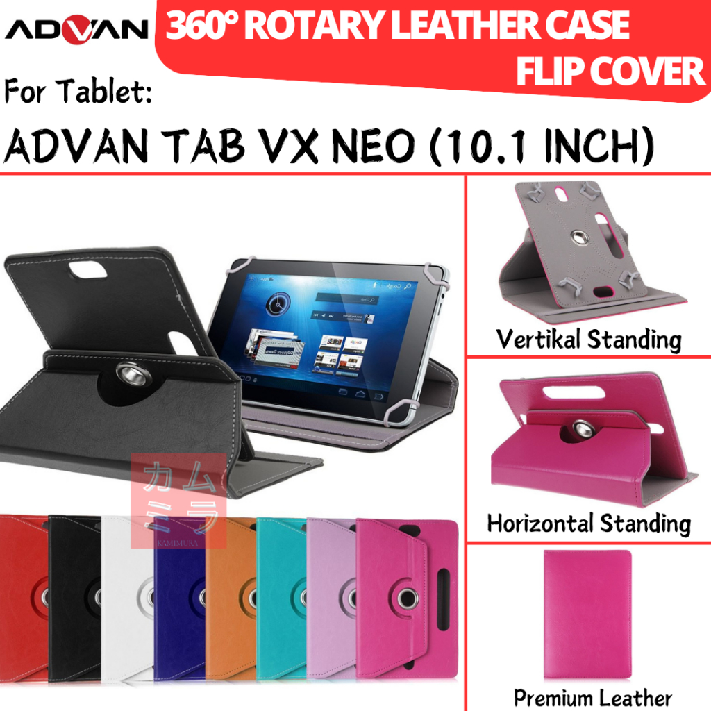 Jual ADVAN TAB VX NEO 10.1 INCH 2024 BOOK COVER 360 ROTATING CASE ...