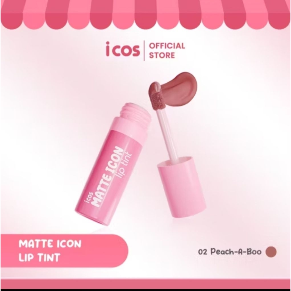 Jual Icos Matte Icon Lip Tint ( 02. )Peach A-Boo | Shopee Indonesia
