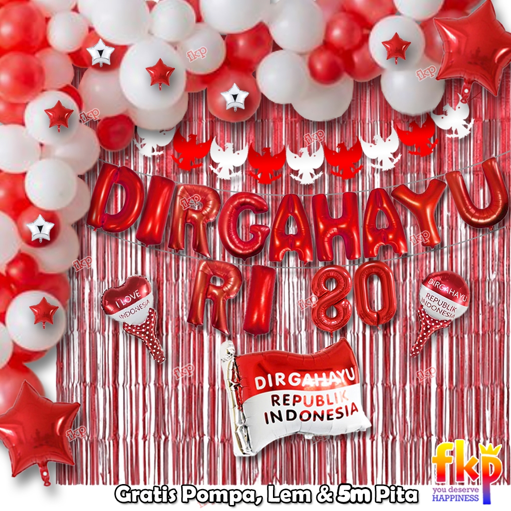 Jual FUN KIDS PARTY Paket Dekorasi B Dirgahayu Garland Balon HUT RI ...
