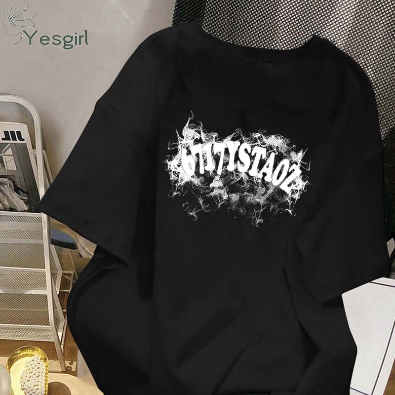 Jual Yesgirl Korea style Merek Mode 6717YSTAOZ Modeprint kaos kasual ...
