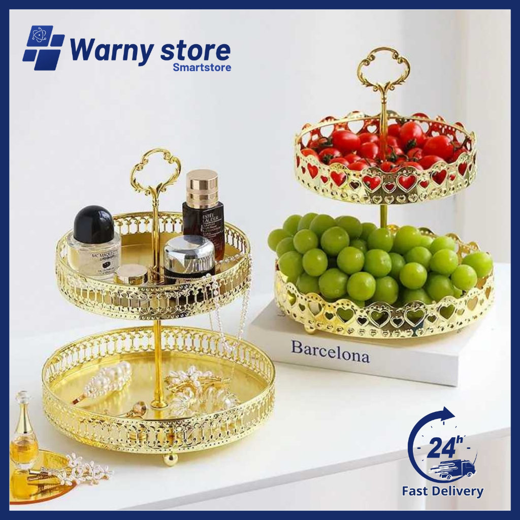 Jual Rak Kue Susun 2 Tingkat Multifungsi Detachable Plate Cake Stand ...