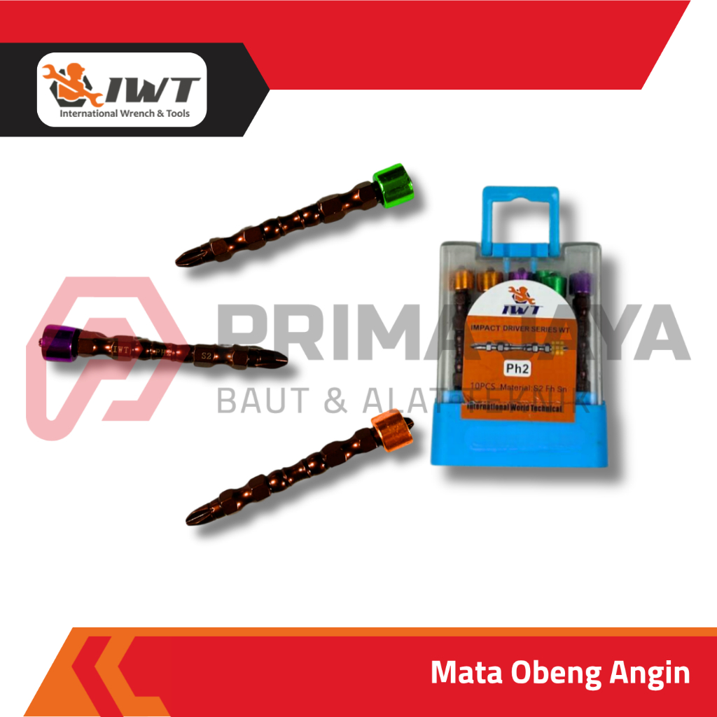 Jual MATA OBENG ANGIN / DOUBLE ENDED SCREW DRIVER BIT IWT (ECER ...