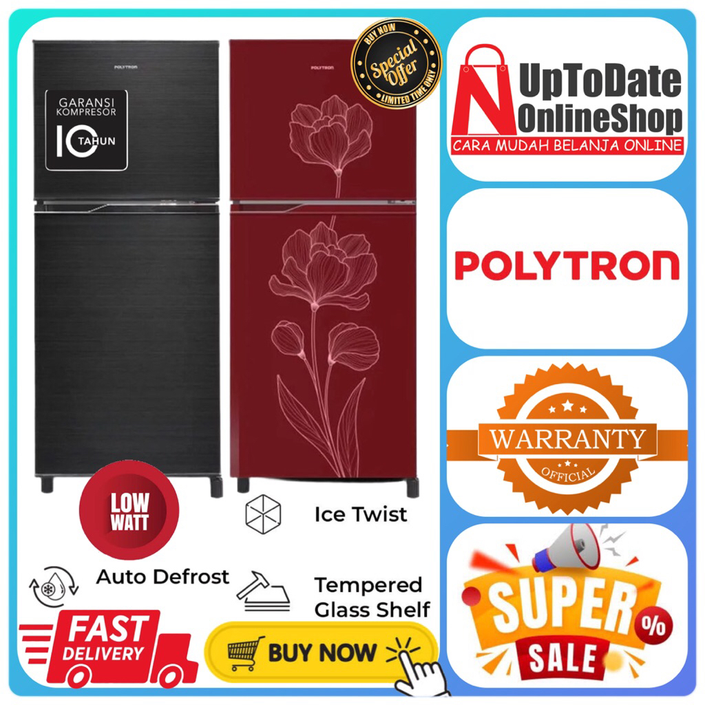 Jual KULKAS POLYTRON PRB200 PRB-200 PRB 200 SUPER LOW WATT 200 LITER ...