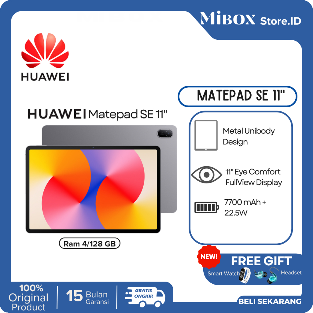 Jual Huawei Matepad 11" 4 + 6 128 GB | IPS LCD, 120Hz | Qualcomm SM8250 ...