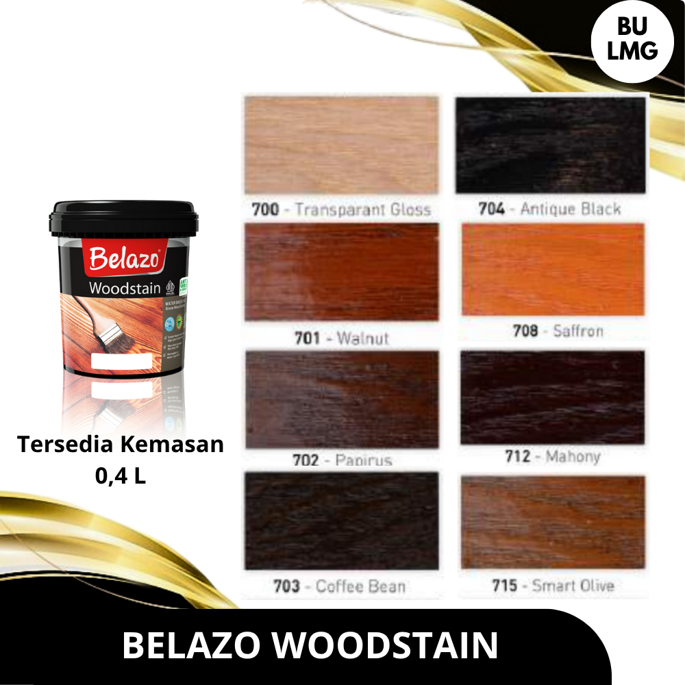 Jual Plitur / Woodstain || Belazo Woodstain 0,4L || Waterbase ...