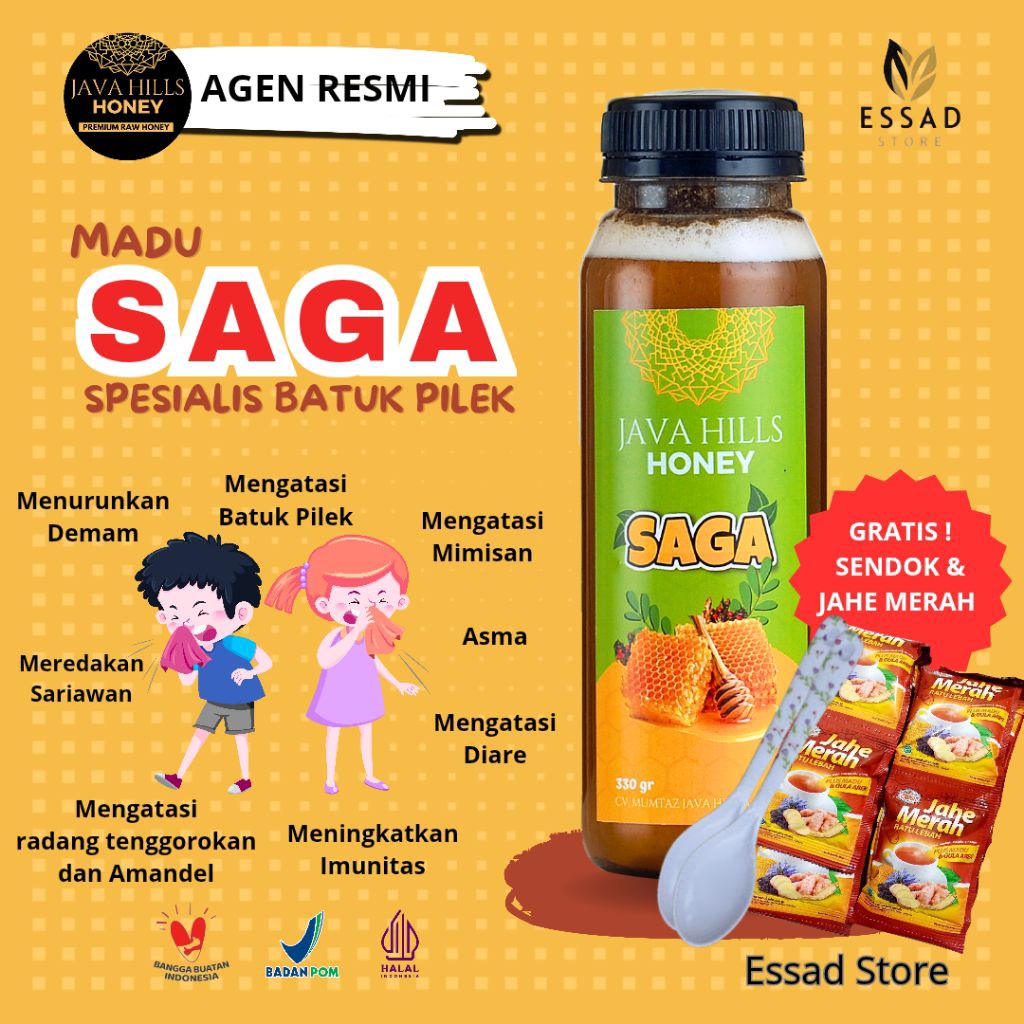 Jual Madu Saga Java Hills Honey Madu Batuk Pilek Madu Herbal Javahills ...
