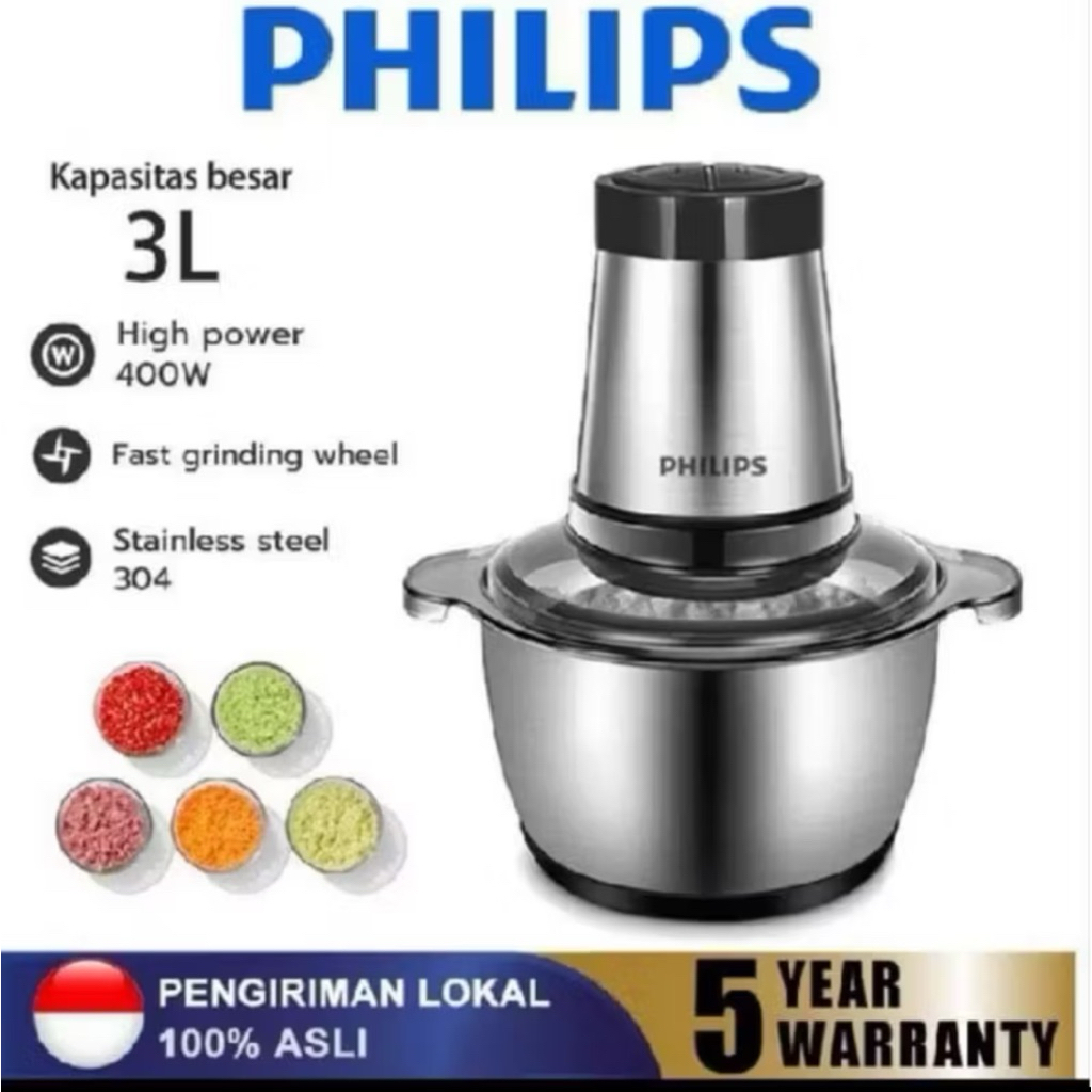 Jual Chopper Philips Penggiling Daging Serbaguna Multipungsi | Shopee ...