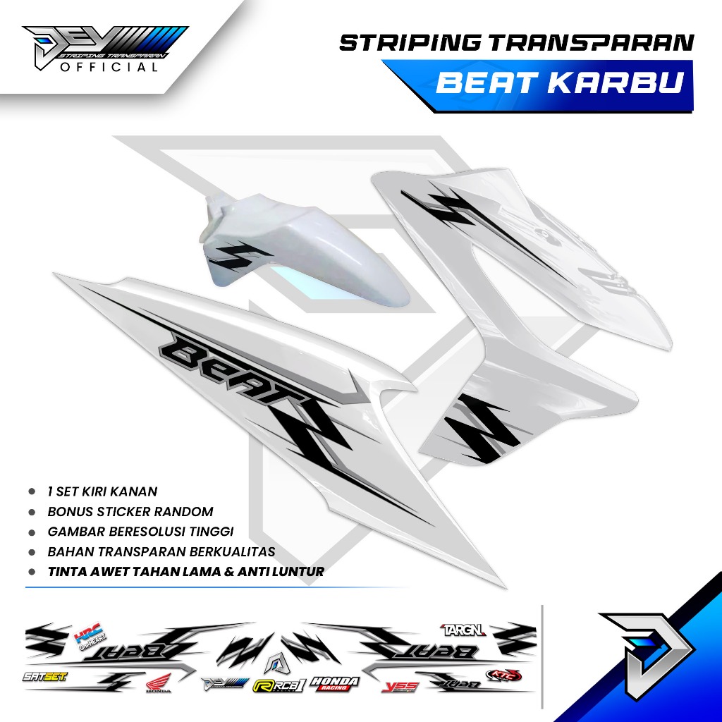 Jual STRIPING TRANSPARAN BEAT KARBU |VARIASI SIMPEL NEW DESIGN ...