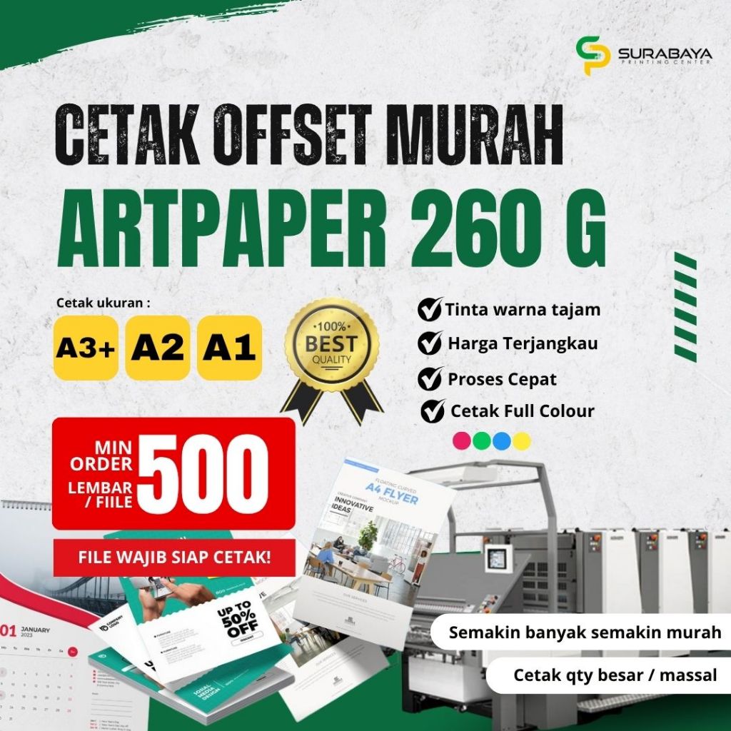 Jual CETAK OFFSET - ARTPAPER 260G - CETAK BROSUR CETAK MAJALAH CETAK ...