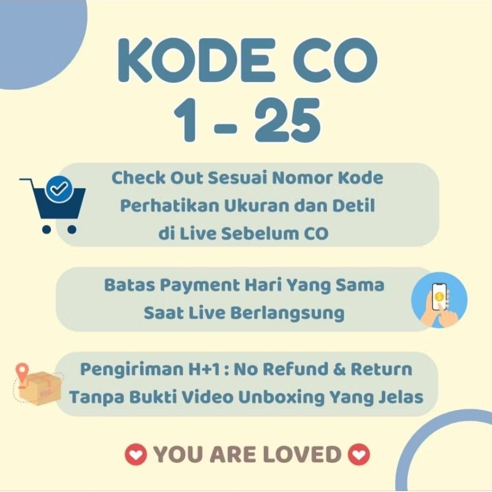 Jual KODE PRODUK 1-25 ^^ YOU ARE LOVED! | Shopee Indonesia