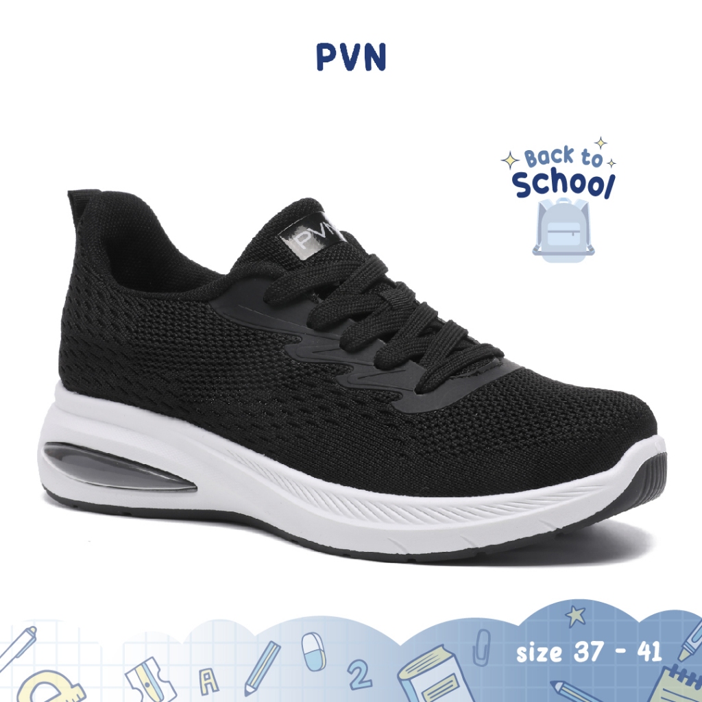 Jual PVN Yeorin Sepatu Sekolah Hitam Sneakers Olahraga Wanita Sport ...