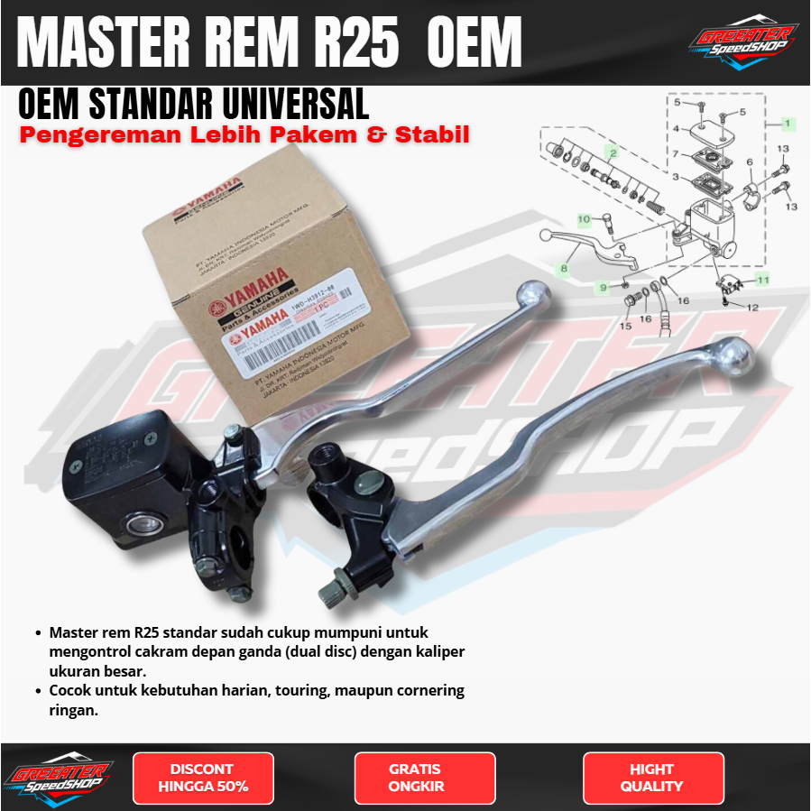 Jual Master rem r25 kopling r25 Universal handle r25 handle kopling r25 ...