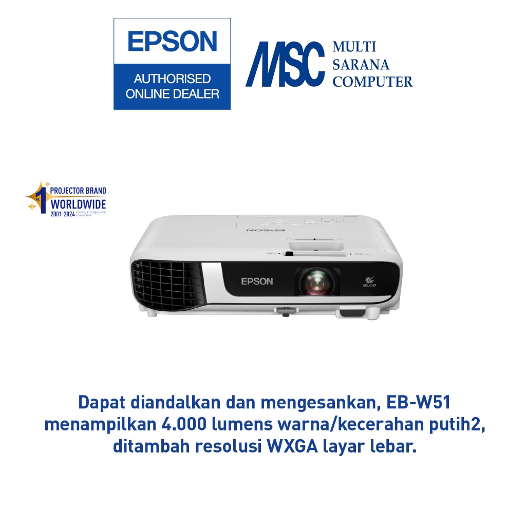 Jual EPSON Projector EB-W51 WXGA 3LCD EBW51 EBW51 Proyektor | Shopee Indonesia