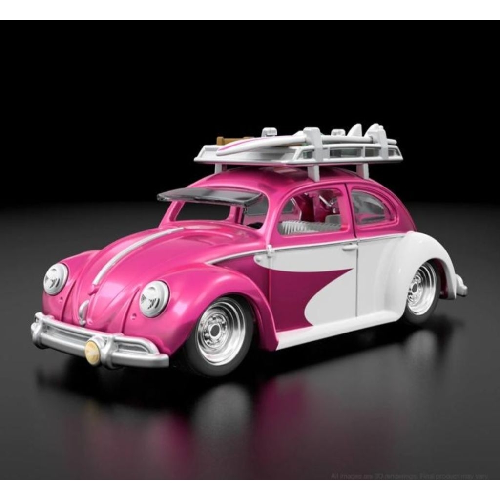 Jual HOT WHEELS RLC VOLKSWAGEN KAWA BUG A PINK CHROME UNSEALED MULUS ...