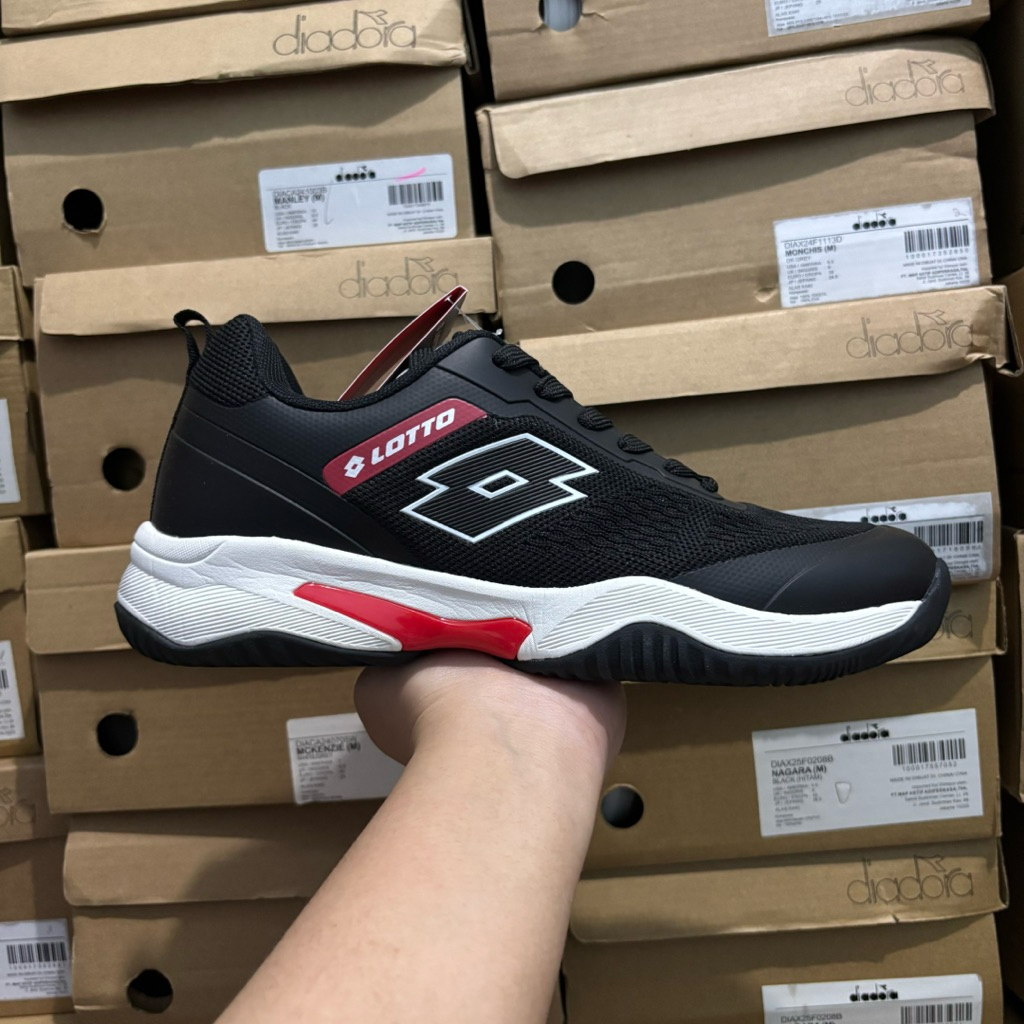 Jual (size 39) 𝐒𝐄𝐏𝐀𝐓𝐔 𝐋𝐎𝐓𝐓𝐎 𝐓𝐄𝐍𝐍𝐈𝐒 𝐃𝐄𝐑𝐄𝐊 𝐁𝐋𝐀𝐂𝐊 | Shopee Indonesia