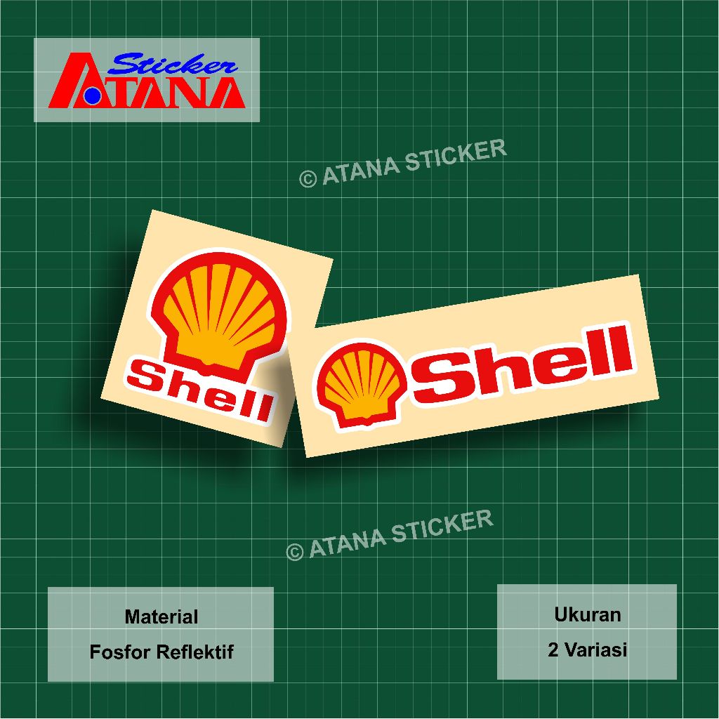 Jual Stiker Shell Logo Emblem Cutting Sticker Oil Gas V Power Helix ...