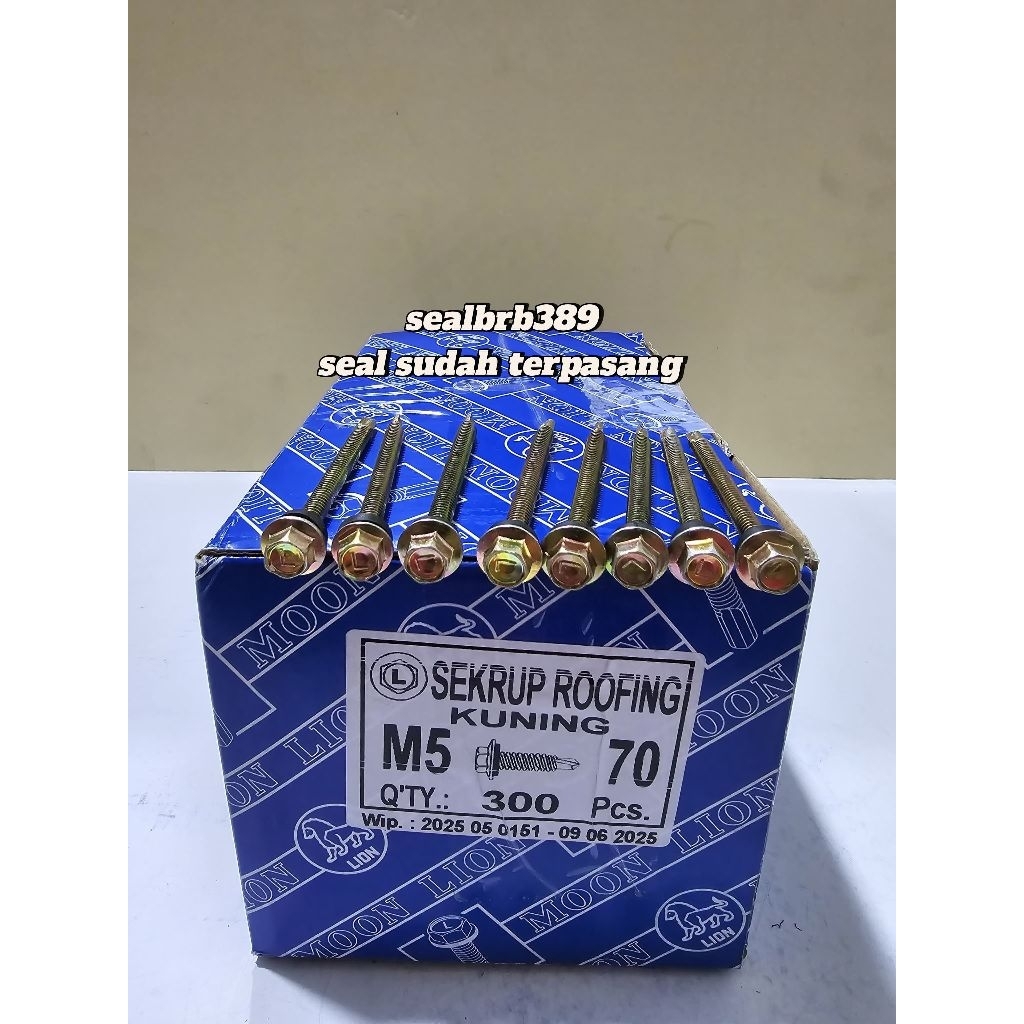 Jual 1 PCS SEKRUP ROOFING KUNING 12X70 MOON LION ECERAN /SEKRUP ROOFING ...