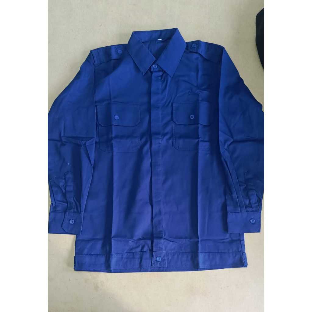 Jual Atasan Kemeja seragam PDL warna biru dongker | Shopee Indonesia