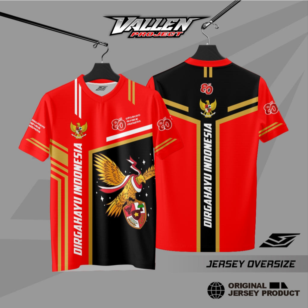 Jual JERSEY HUT RI 17 AGUSTUS INDONESIA MERDEKA 2025 / 80 TAHUN ...