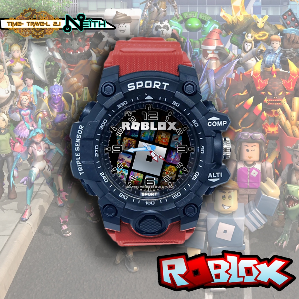 Jual Jam Tangan Anak Sport Roblox Strap Ruber Sporty Anti Air /Jam ...