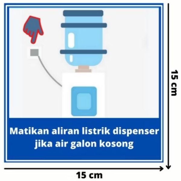 Jual Stiker dispenser air sticker label matikan aliran listrik ...