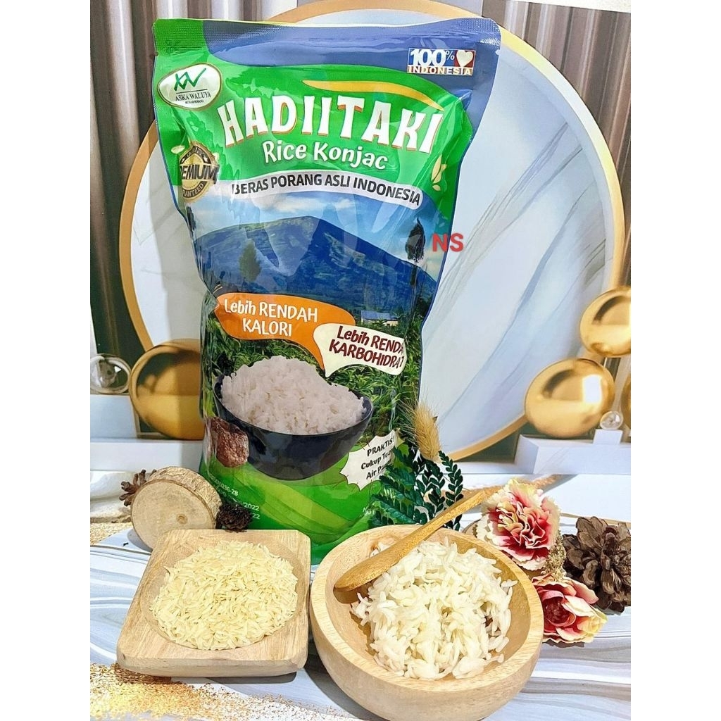 Jual Beras PORANG HADIITAKI 1kg rendah Gula rendah karbohidrat dieet ...