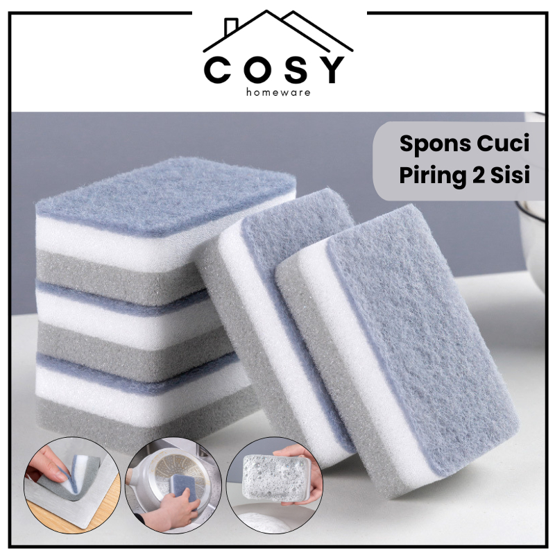 Jual COSY Busa Sponge Cuci Piring Dapur / Double Side Magic Spons ...